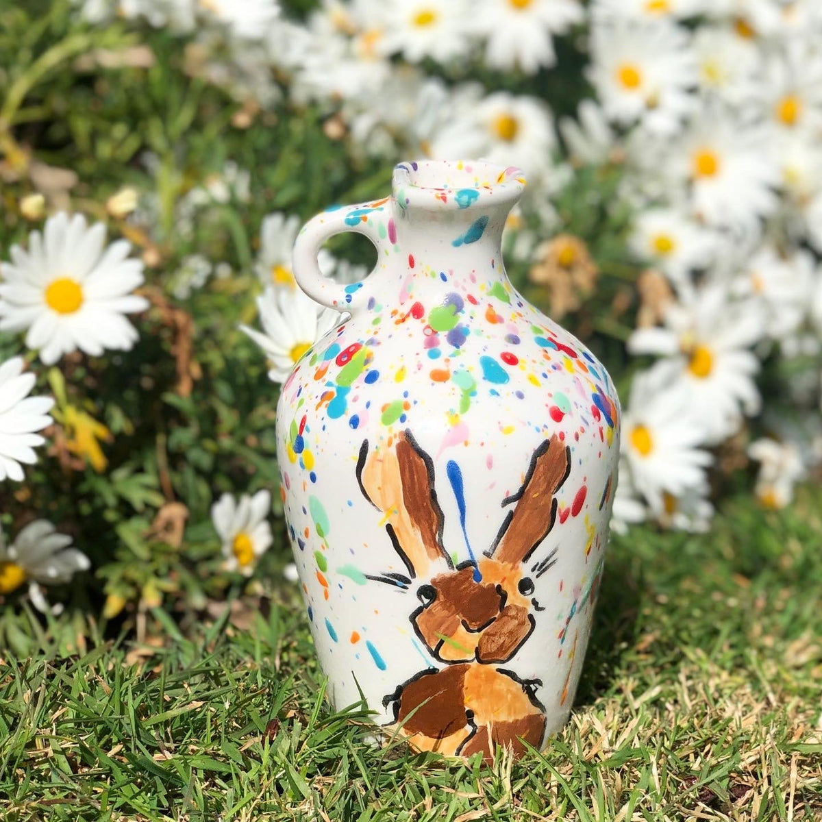 Hand Painted Hedgehog/Hare Vase – PenelopeEyre